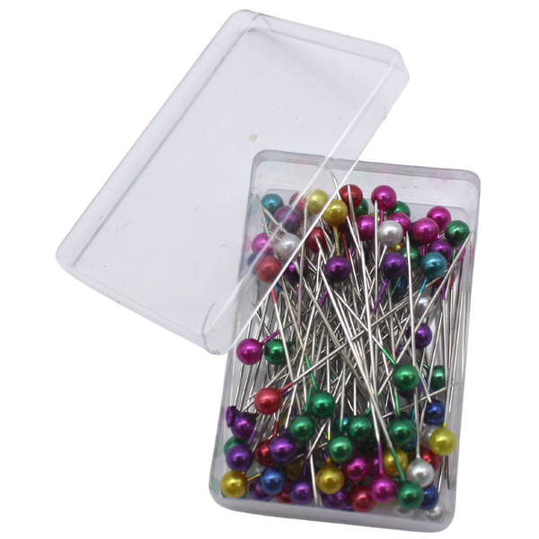 100 Pcs Assorted Color 1-1/2" Standard Ball Head Pins - Extra Fine Sha ...