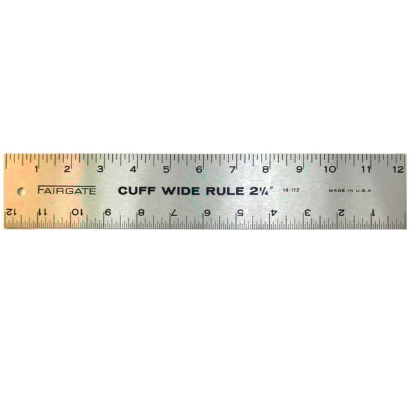 Fairgate Cuff Wide Rule 2-1/4" X 12", 14-112 Cuff-Width Ruler - Cutex ...