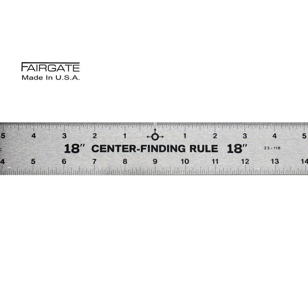 Fairgate 18" Center Finding Ruler, 1-3/4" Wide, 23-118 Made In USA ...