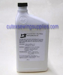 Lily White Sewing Machine Oil - 28 oz. Bottle - Cutex Sewing Supplies