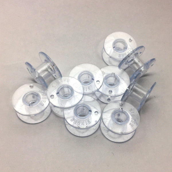 10 Pk. Genuine Singer Class 15 Plastic Bobbin #81348 For Home Sewing M ...