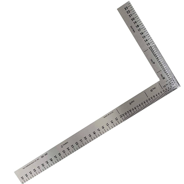 Fairgate 12" X 6" Half-Size L-Square Ruler #50-147 - Made in USA ...
