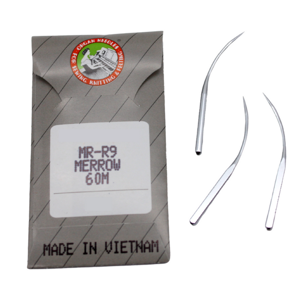 10 Organ MERROW MR-R9 Curved Needles for Industrial Overlock Sewing Ma ...