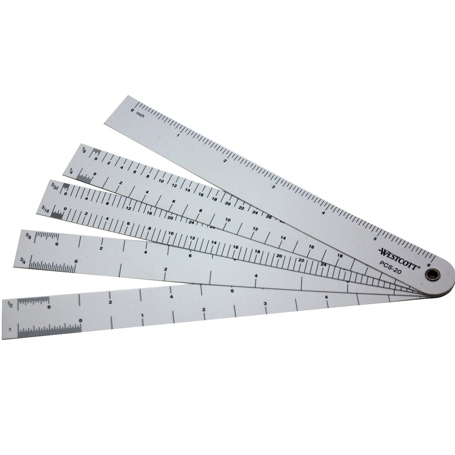 Westcott 6" (15cm) Architects' & Engineers' Scales Pocket Ruler Set ...