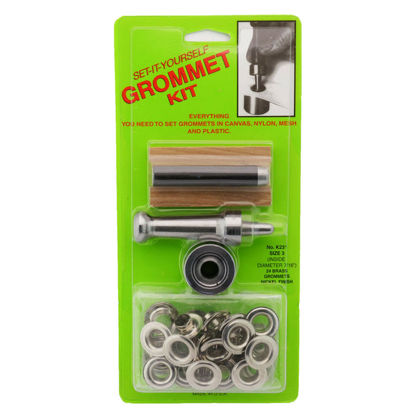 C.S. Osborne Set-It-Yourself Grommet Kit K231-3, 7/16" Hole, W/ Nickel ...