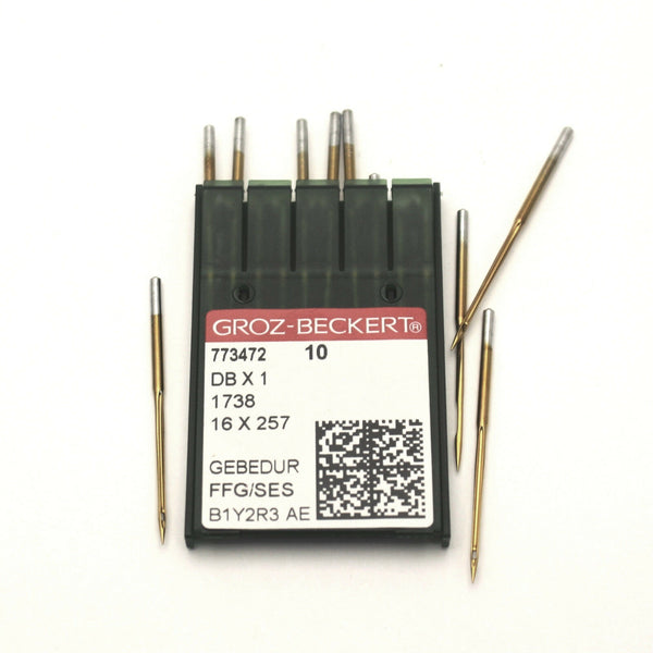 10 Pk. Groz-Beckert DBX1 16X257 Gebedur Titanium Ball Point (FFG/SES ...