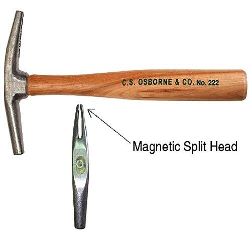 C.S. Osborne Magnetic Tack Hammer #222 W/ Split Head Upholstery Tool M ...